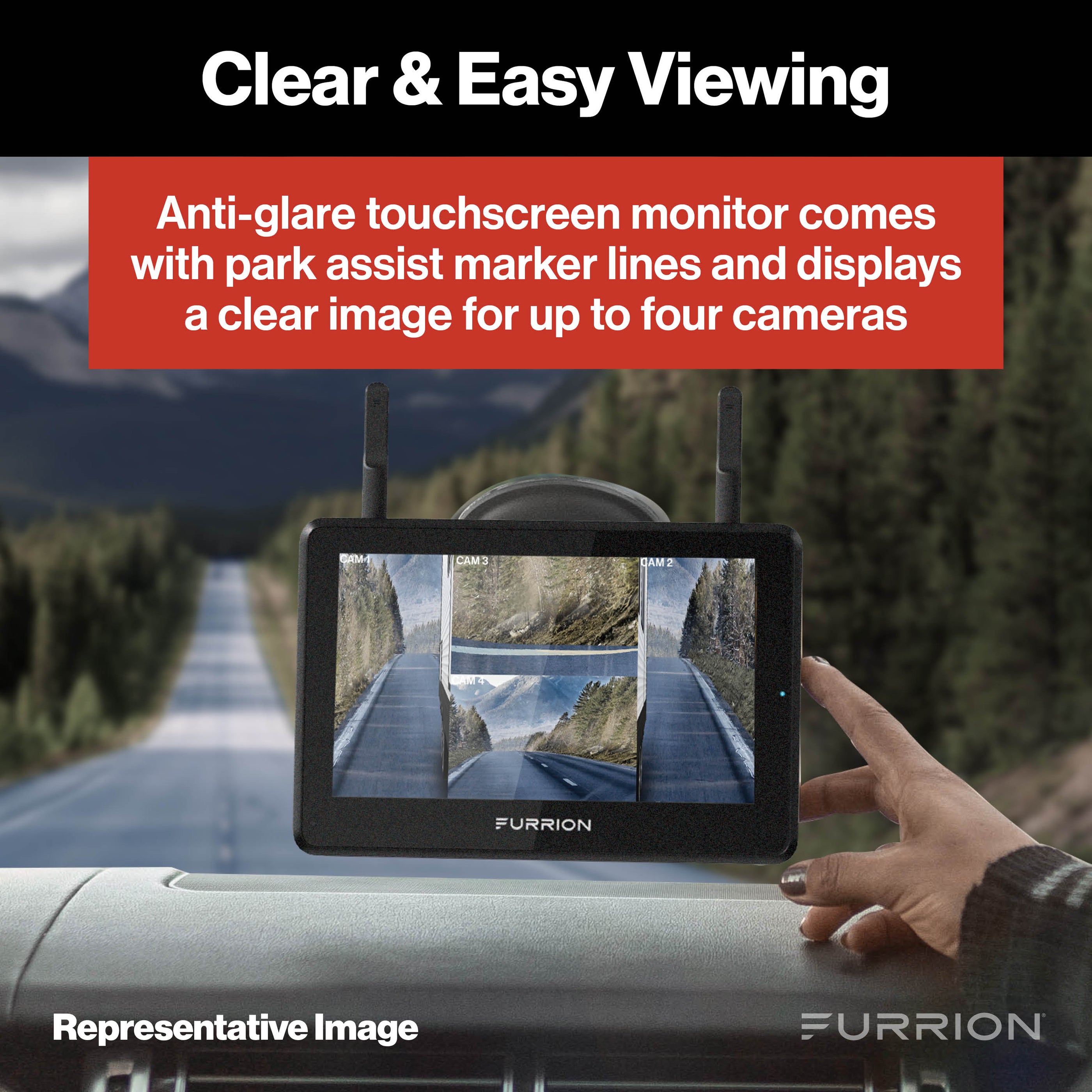 Furrion Vision S®+ RV Observation System - 7" Monitor, Side Cameras ...